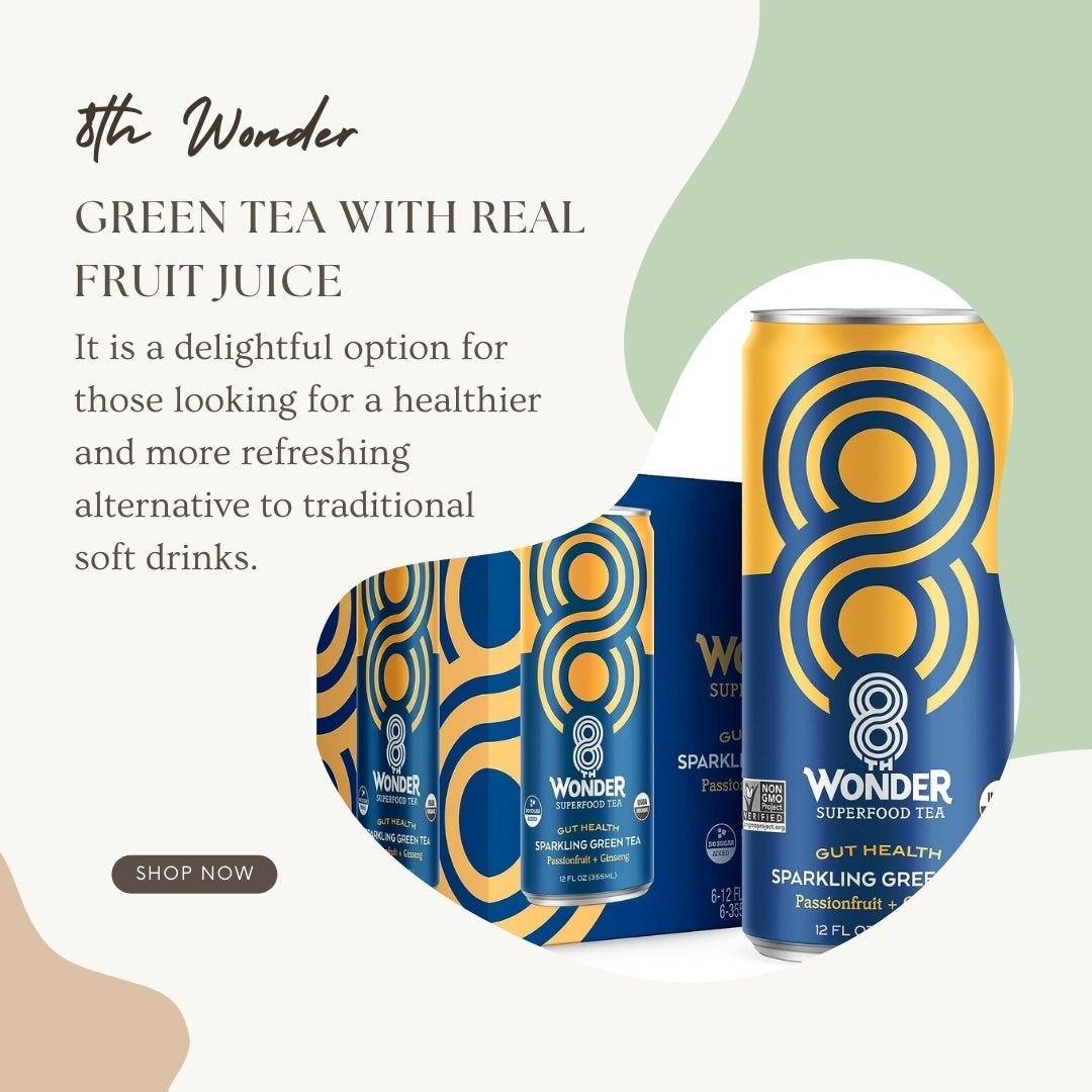 8th Wonder Sparkling Superfood Green Tea — A Refreshing Blend of Tradition and Modern Health ...