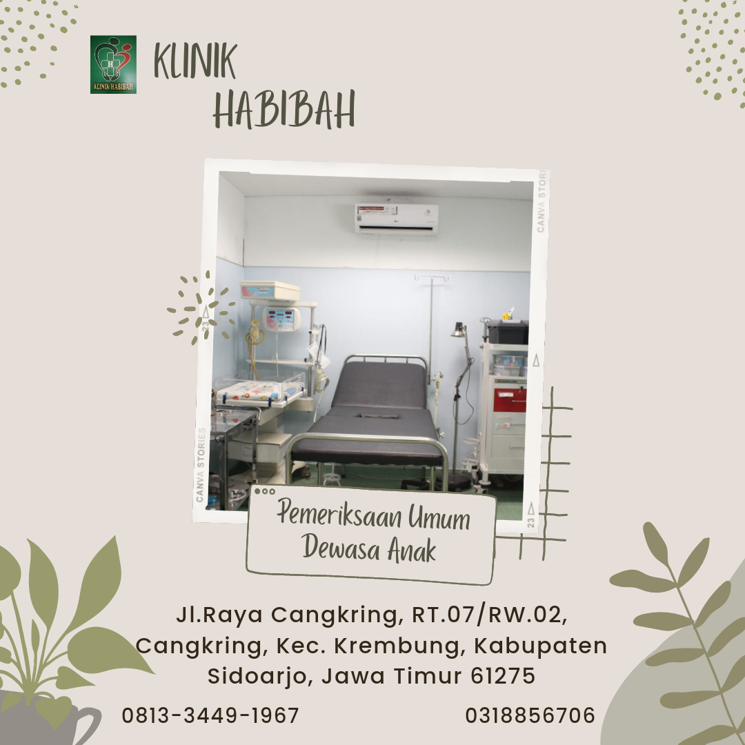 FASILITAS LENGKAP, wa 0813-3449-1967, Melayani Pemeriksaan Apa Saja Klinik Habibah Krembung Klik ...