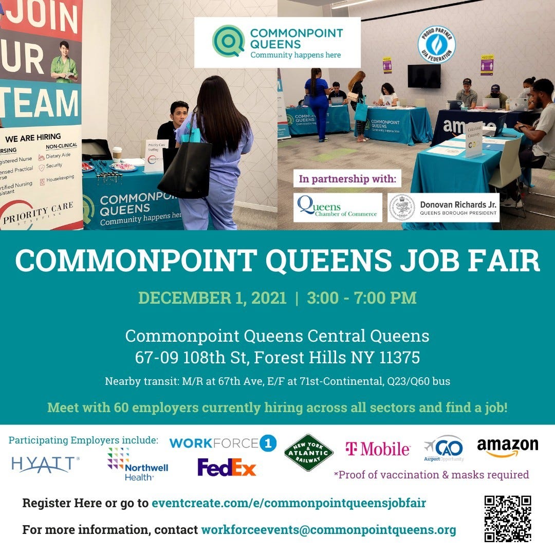 Queens Job Fair 12/1 (Pre-Registration Required) - NeON Works - Medium
