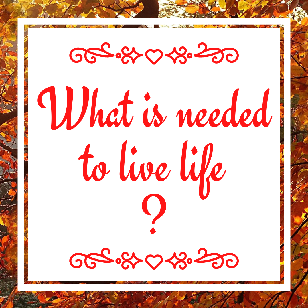 What is needed to live life?. Hey! Why are you so much confused….What ...