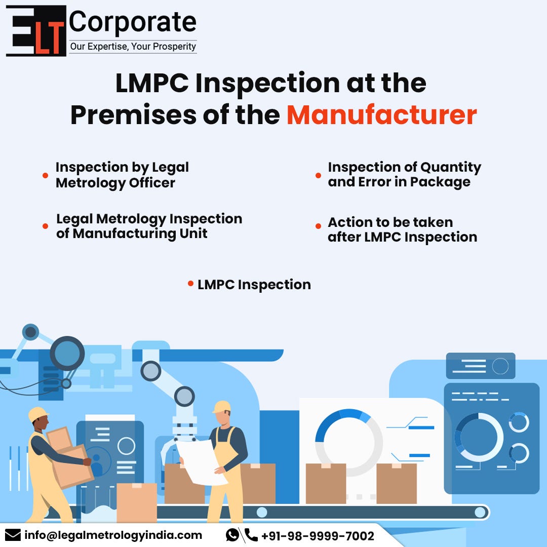 LMPC Inspection at the Premises of the Manufacturer - ELT Corporate Pvt ...