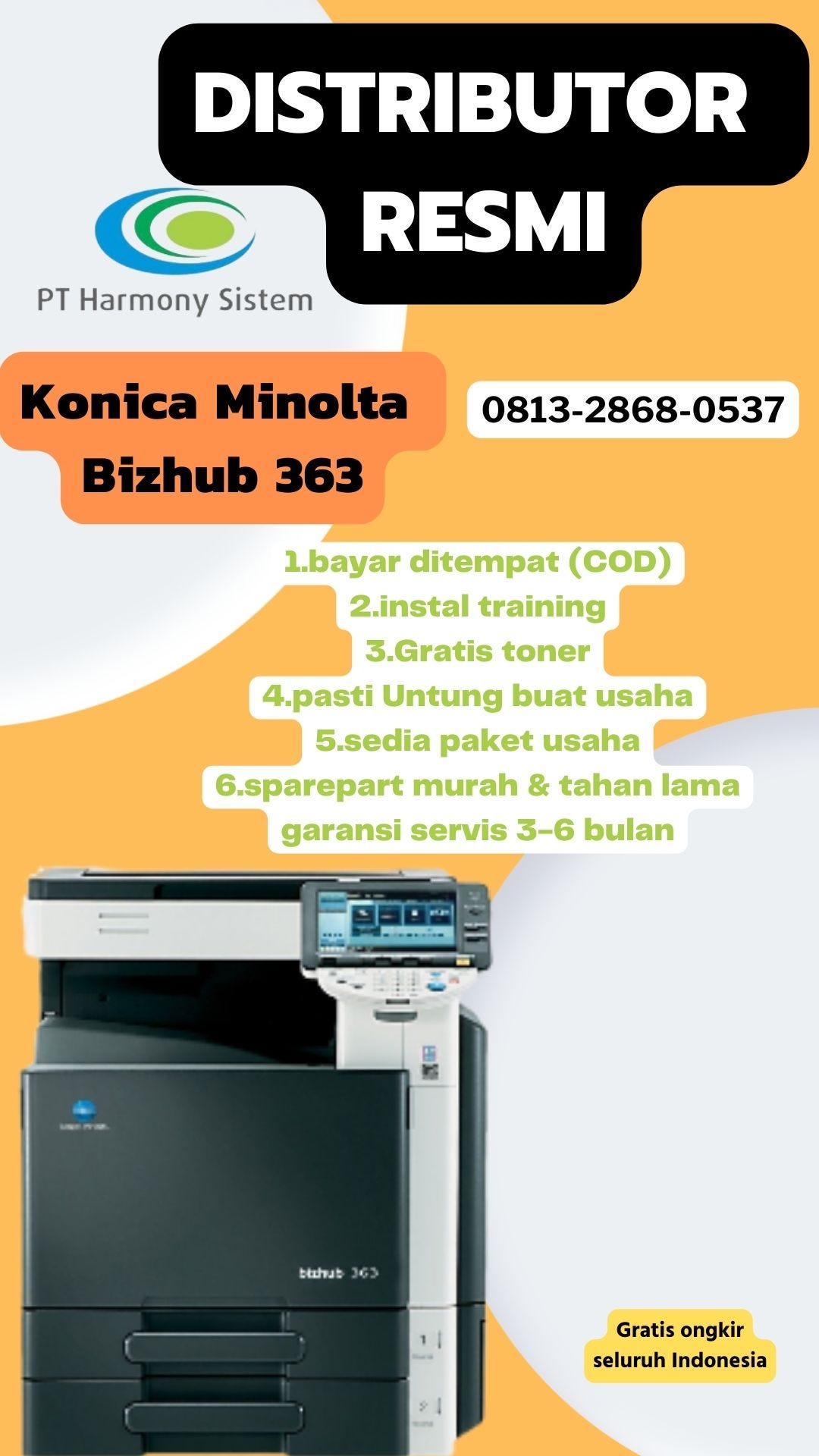 Distributor Resmi mesin fotocopy Konica Minolta 363 Cakranegara selatan Mataram ...
