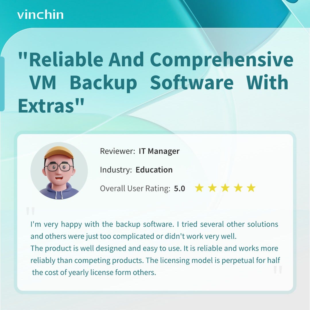 Real Customer Reviews from Gartner - Vinchin - Medium