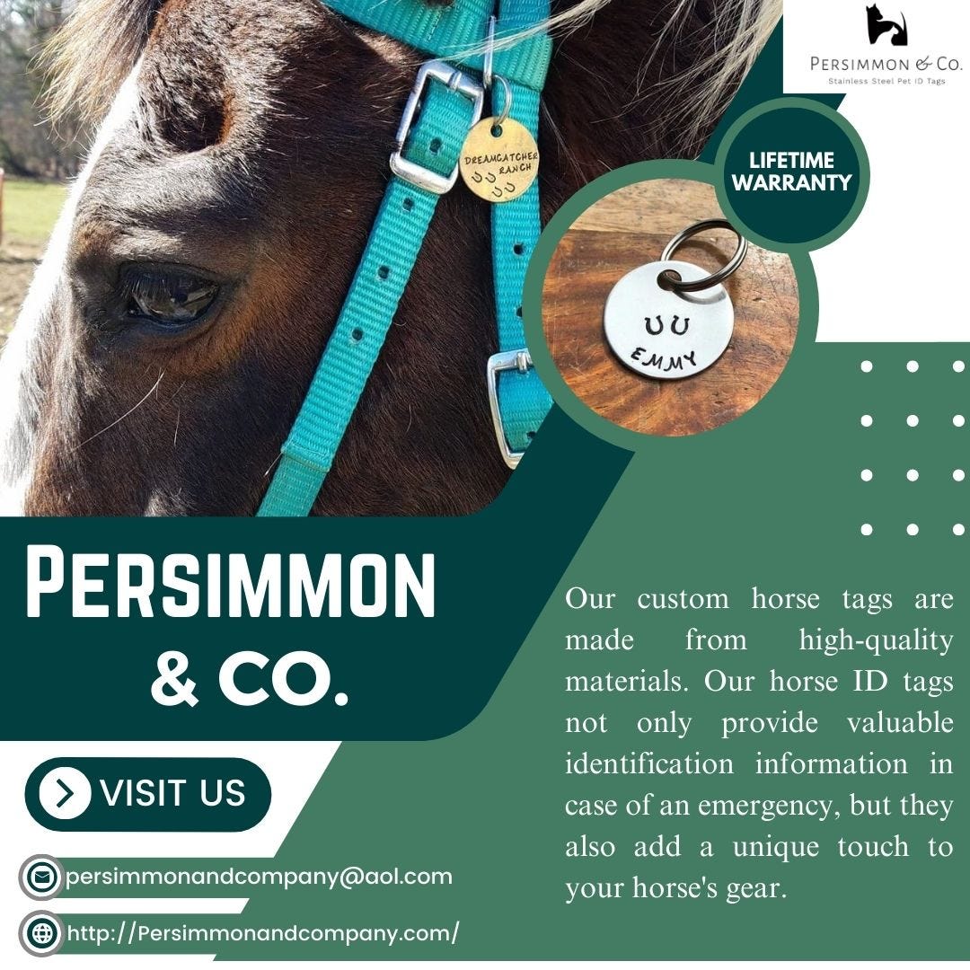 Get the Best Horse Name Tags at Persimmon & Co. - Persimmon and Company ...