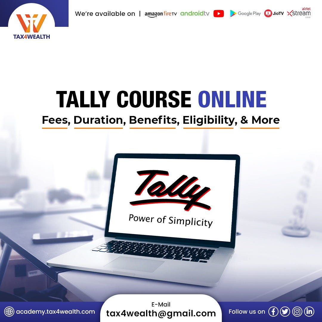 Best Tally Course Online-Tally ERP9 | Academy tax4wealth - Rekha Verma - Medium