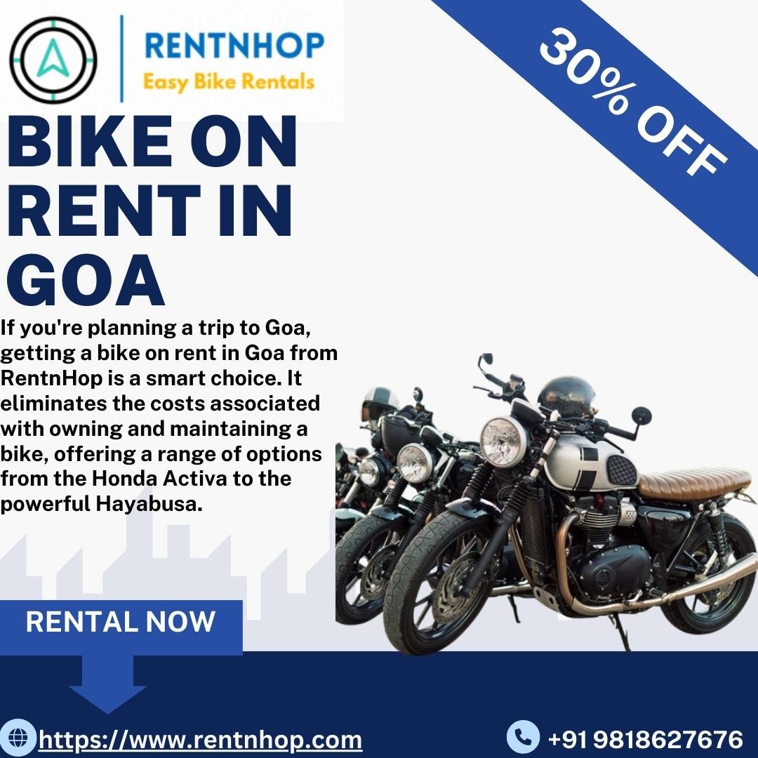Cruising Goa: Unlock Hidden Gems with the Freedom of a Bike Rental | by ...