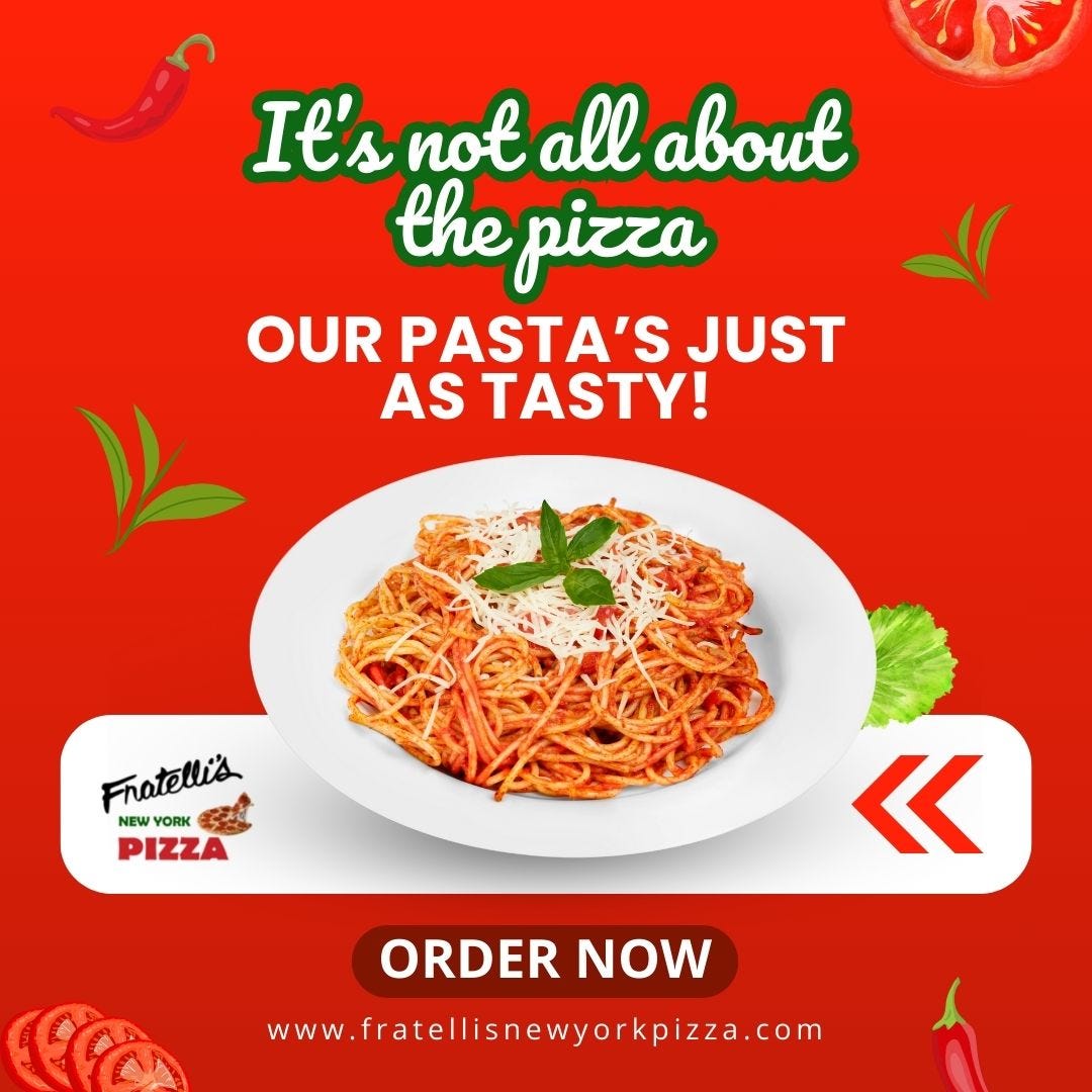 Authentic Italian Pasta Served Fresh Daily - Fratelli's NY Pizza - Medium