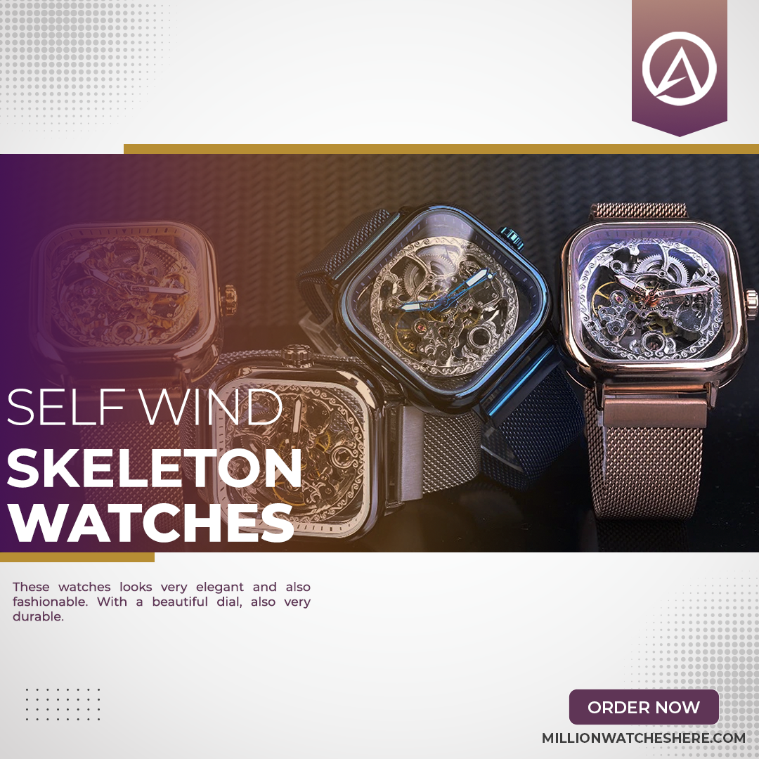 Mechanical Self-Wind Skeleton Watches Gold | by Million Watches Here ...