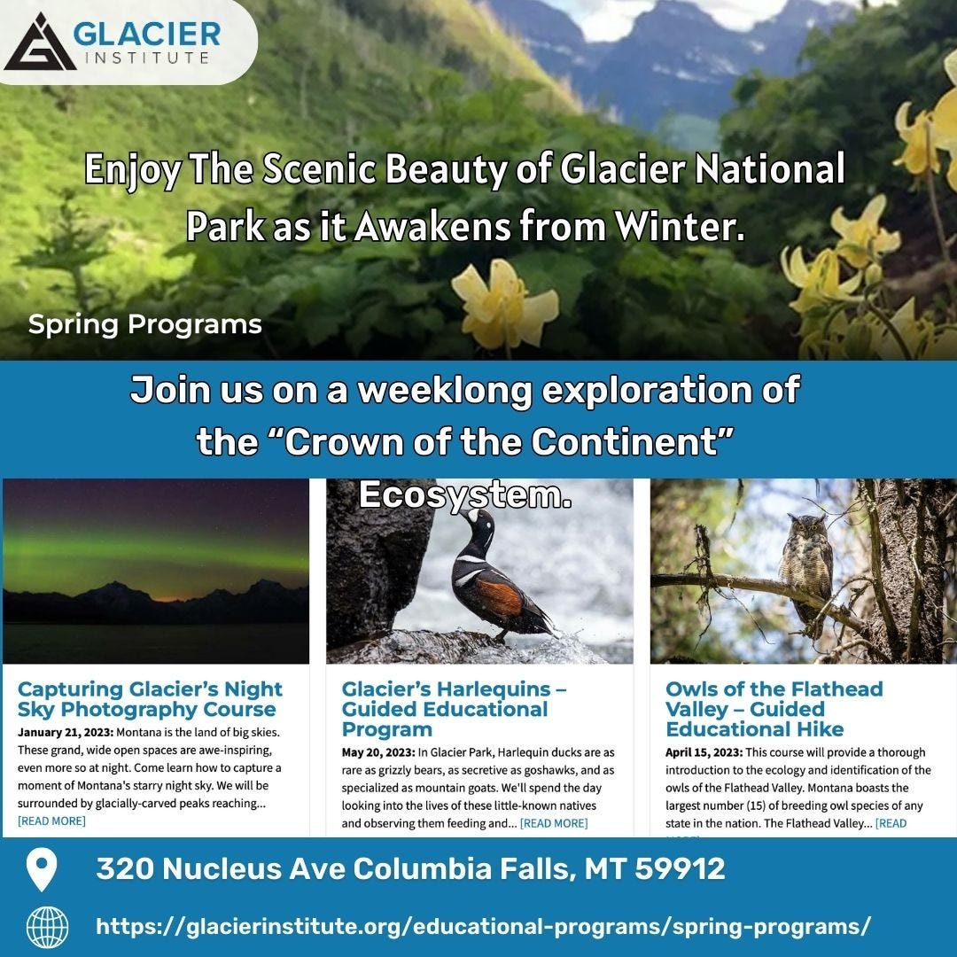 Spring Programs - Glacier Institute - Medium