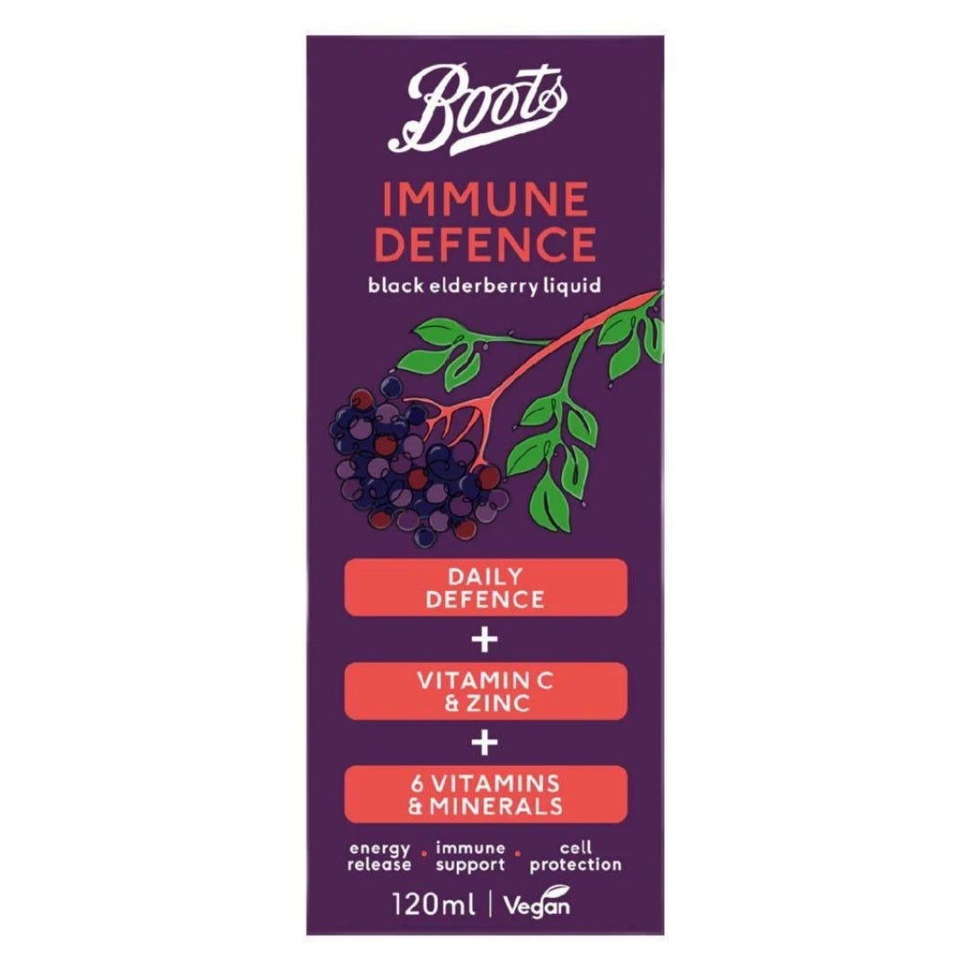 Boots Immune Defence Black Elderberry Liquid, 120ml | by Londonkart In ...