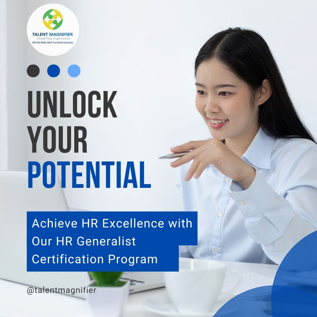 Unlock Your Potential: Achieve HR Excellence with Our HR Generalist Certification Program | by ...
