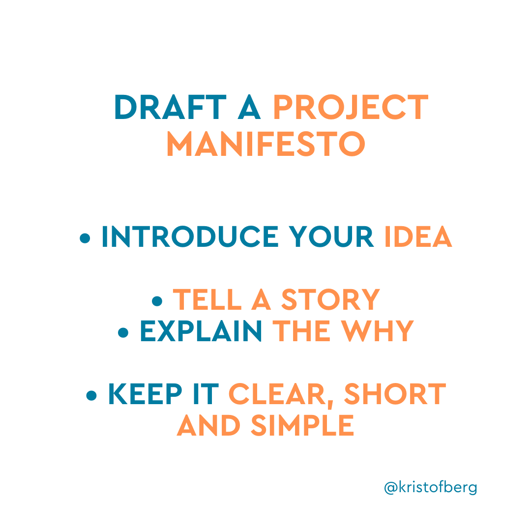 Draft a Project Manifesto. Share Your Magic, Tell Your Story and… | by ...
