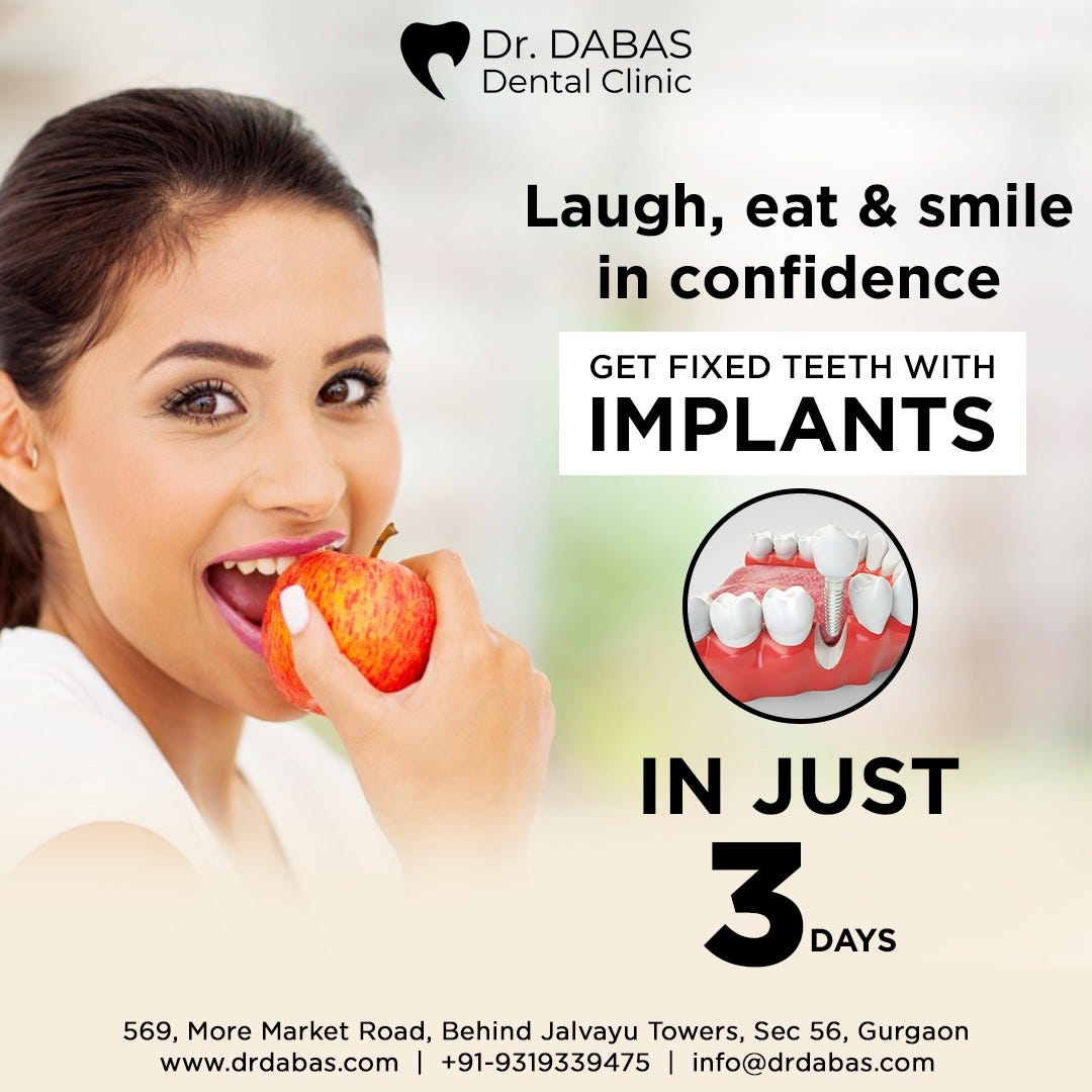 Best Implantologist In Gurgaon -Drdabas Drdabas is the best implantologist in Gurgaon, providing ...