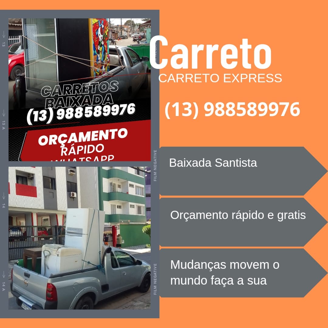 Carretos na Praia Grande (13) 988589976 Jardim Anhanguera - Guincho ...