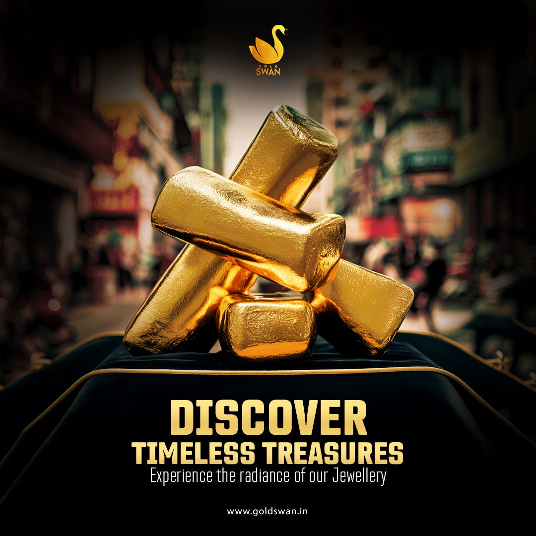 Discover Timeless Treasures - Gold Swan - Medium