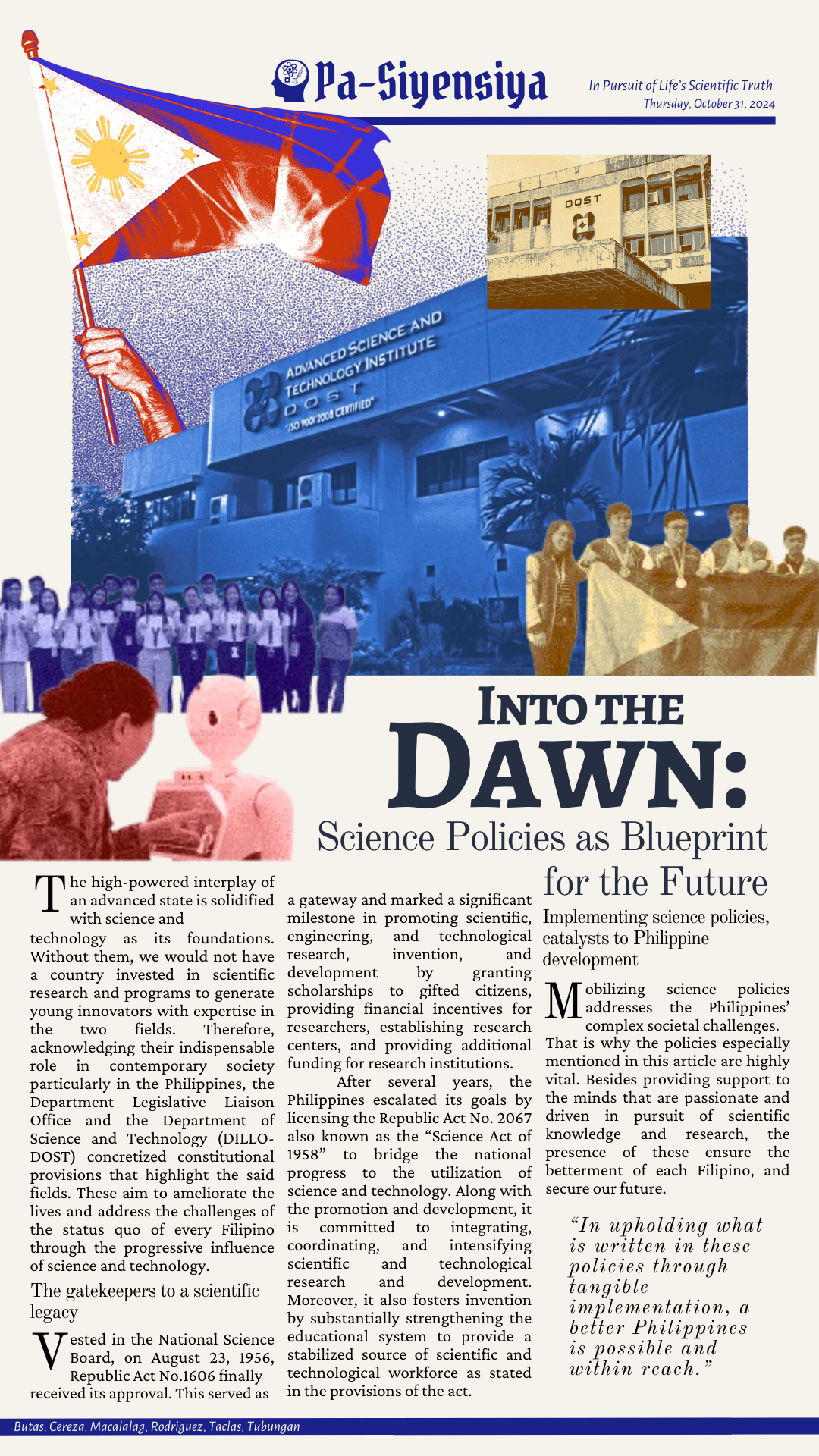 Into the Dawn: Science Policies as Blueprint for The Future | by ...