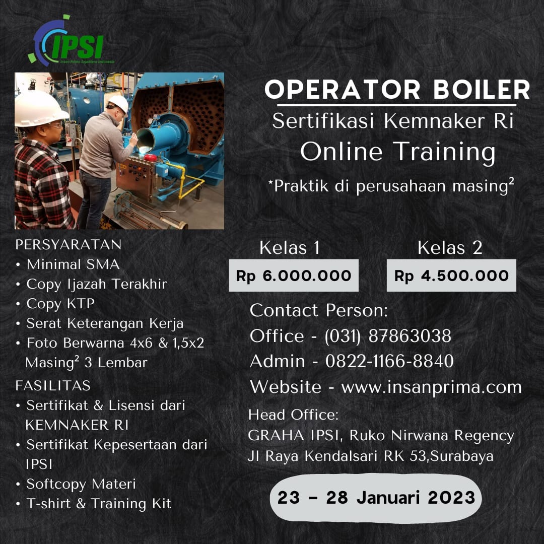 OPERATOR BOILER KLS 1 DAN 2 TERLARIS, WA +62 822-1166-8840, PUSAT ...