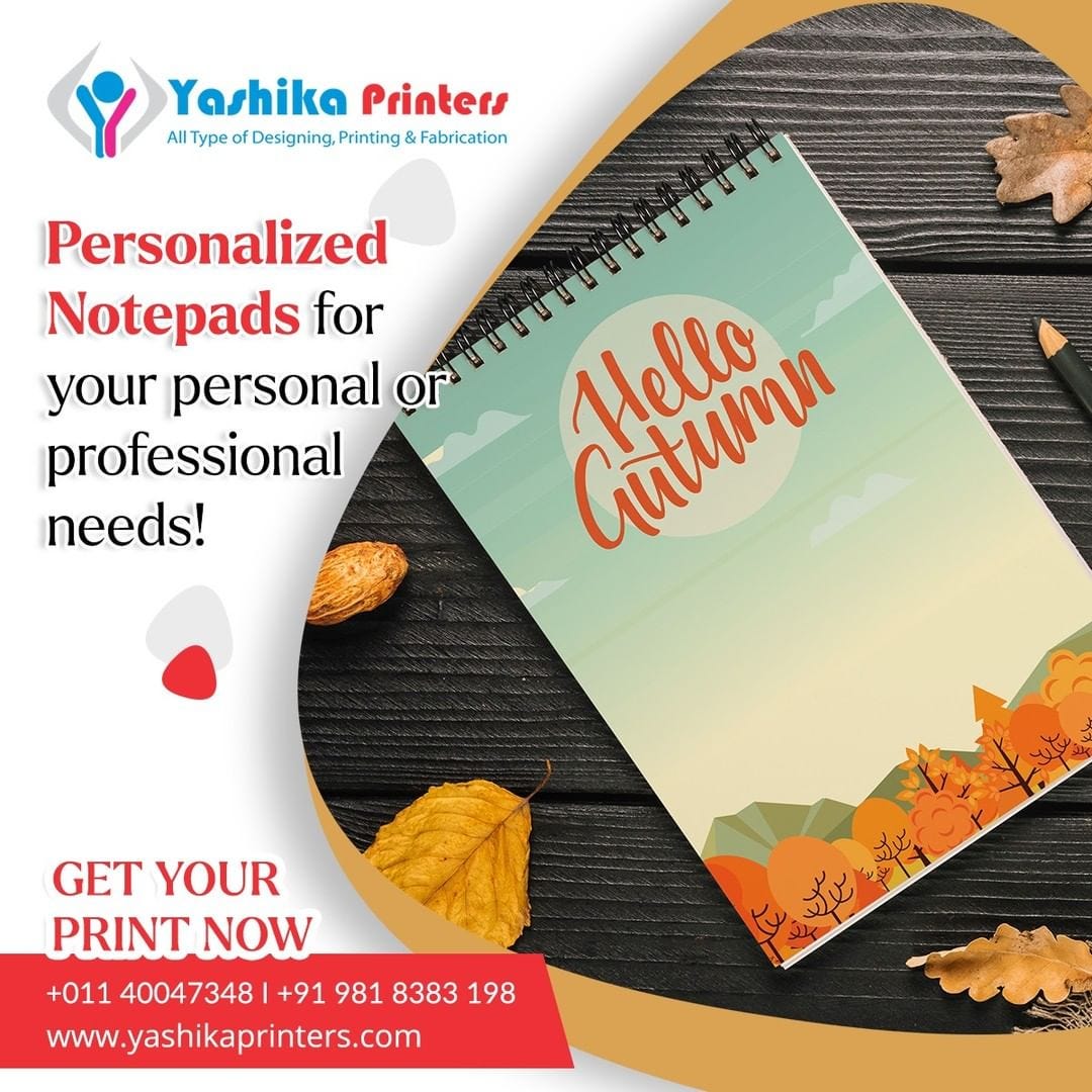 Custom Notepads Services in India - Yashikaprinters - Medium
