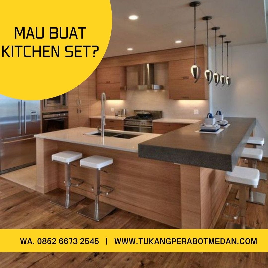 TERMURAH, Tempahan Kitchen Set Warna Hijau Di Medan, WA 0852 6673 2545 ...