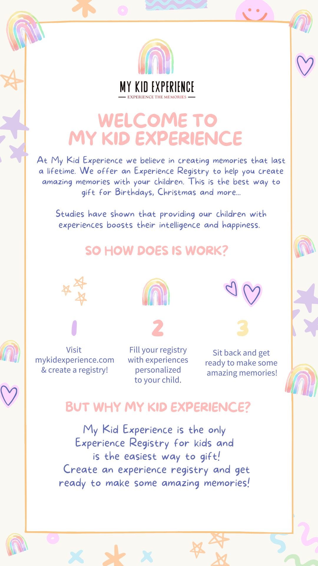 Experiences are better than things… At My Kid Experience we believe in ...