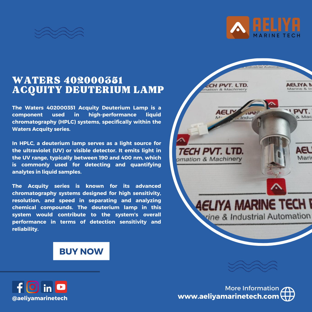 Enhance Your HPLC System Performance with the Waters 402000351 Acquity Deuterium Lamp - Aeliya ...