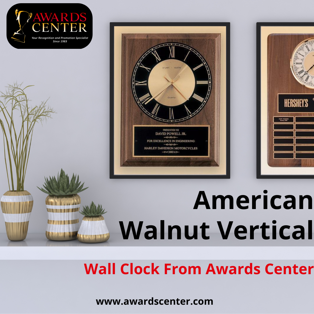 #awardscenter #wallclock #woodawards #clock #awardsAmerican Walnut ...