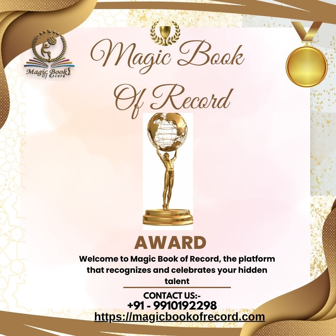 Global Icon Award, Honorary Doctorate Award, and Magic Book of Record ...