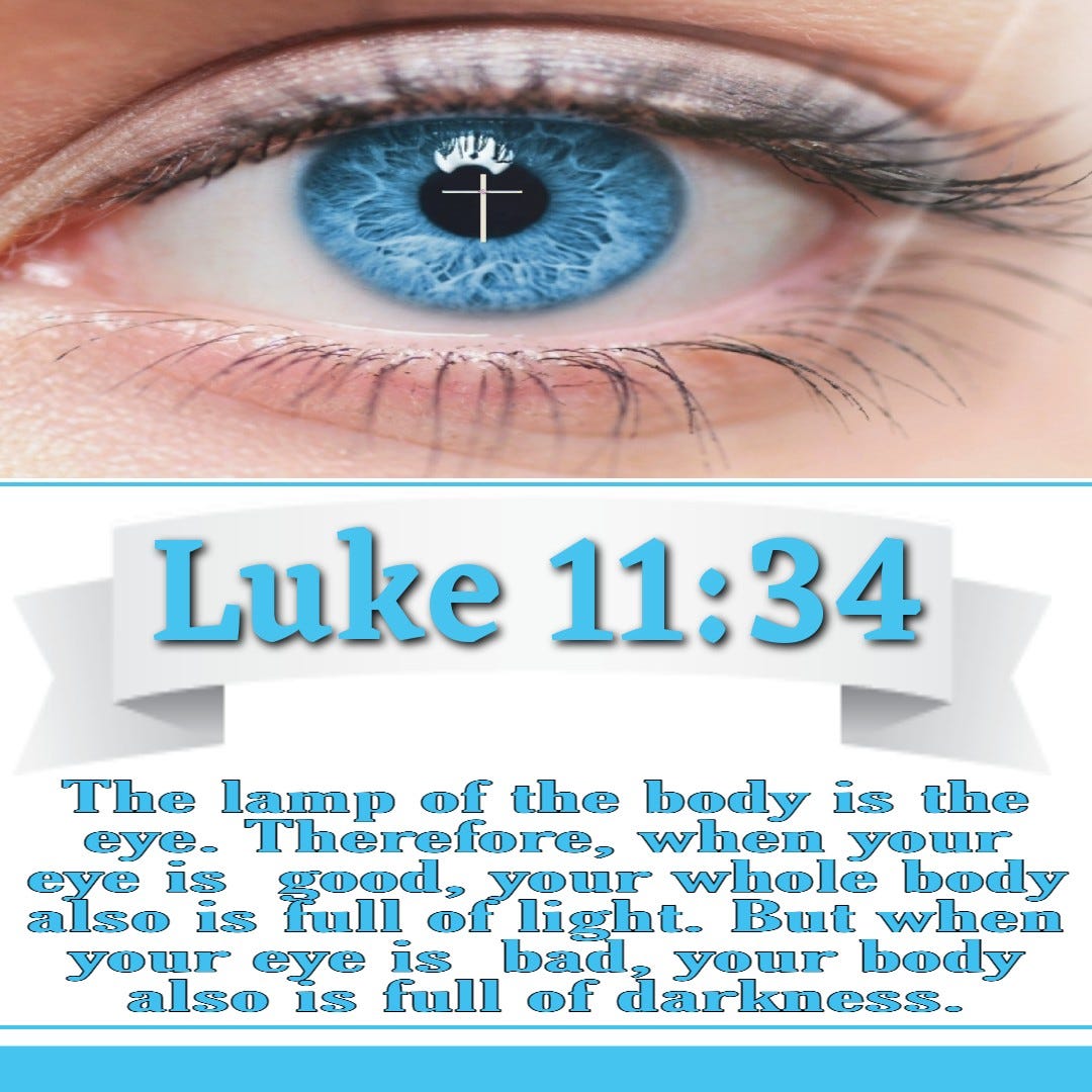 The lamp of the body is the eye.. There is an old saying that the eye ...