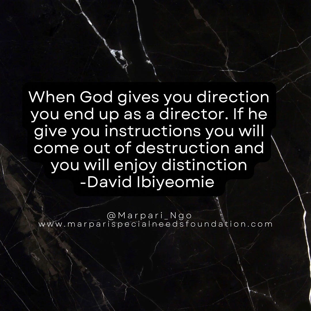 When God gives you direction you end up as a director. - Marpari ...