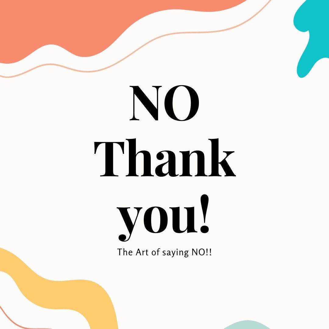 The Art of Saying No!!. Saying no can be tough. We’ve all been… | by ...