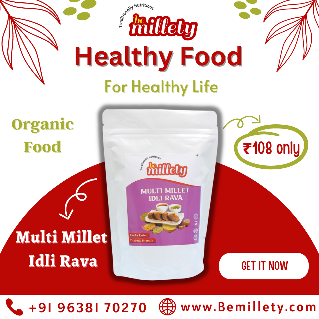 Healthy Food Multi Millet Idli Rava Order Now - Bemillety - Medium