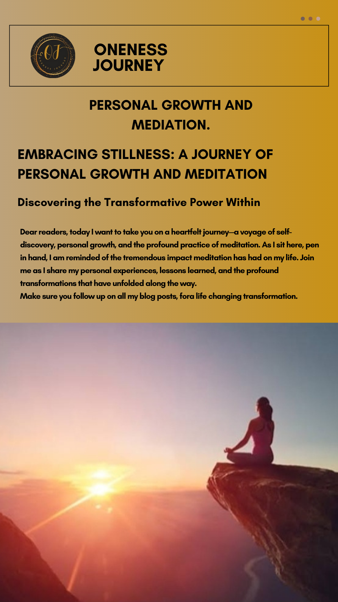 Embracing Stillness: A Journey of Personal Growth and Meditation | by ...