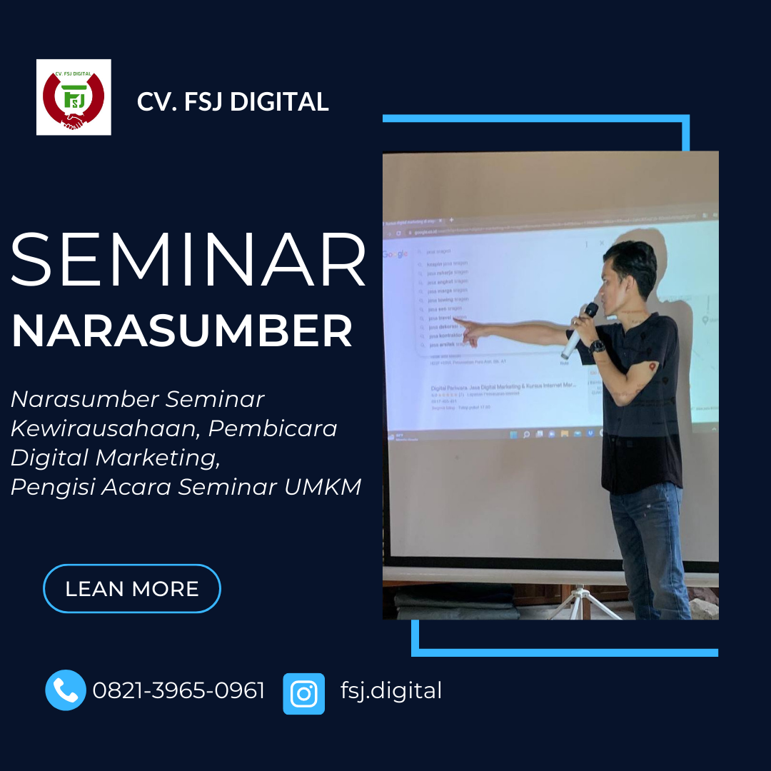 HP/WA 0821–3965–0961, Narasumber Seminar Kewirausahaan di Akademi ...