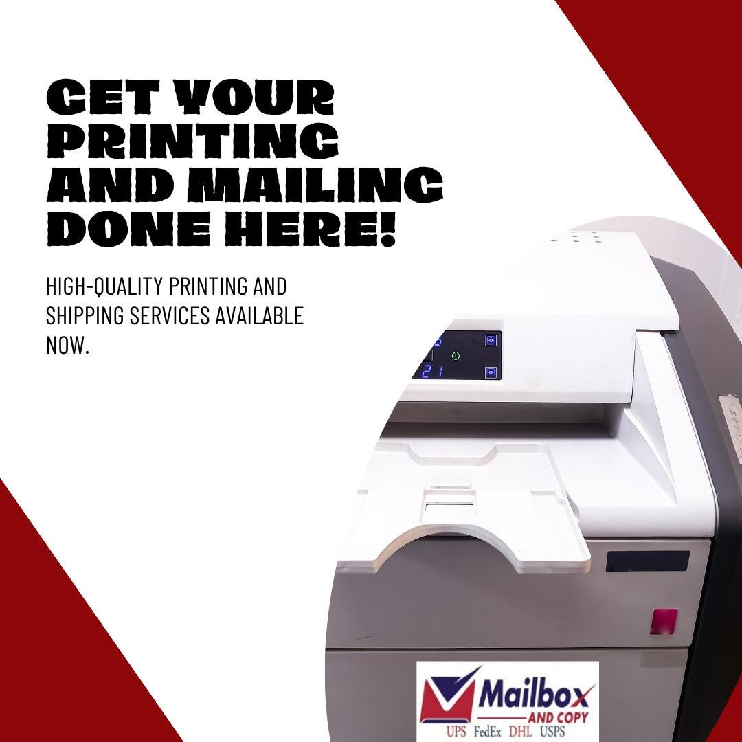 Get your printing and mailing done here! - Mailboxandcopy - Medium