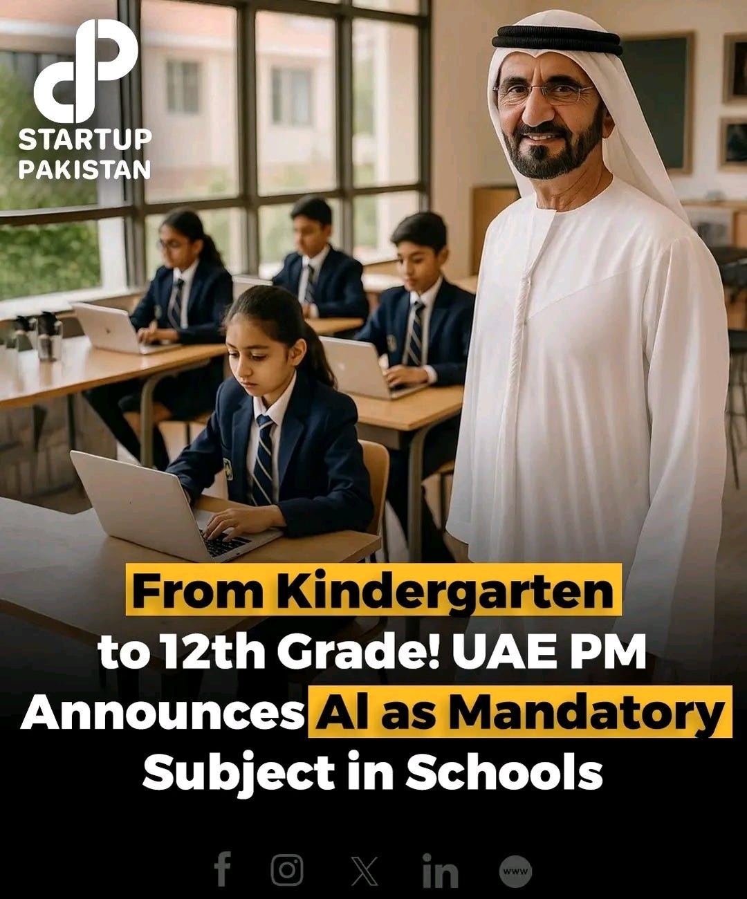 From Kindergarten To 12th Grade! UAE PM Announces AI As Mandatory ...