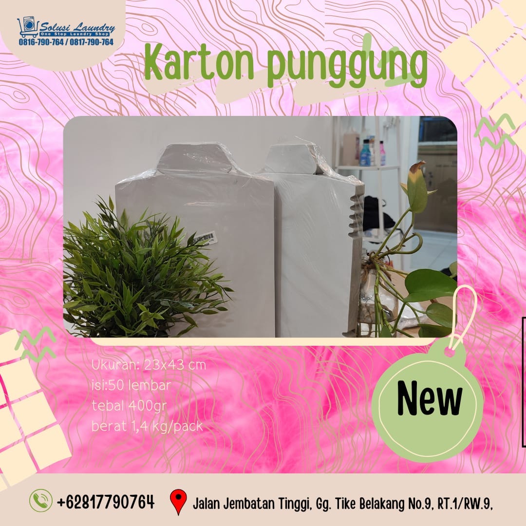 KARTON PUNGGUNG!! kertas karton lipat, kegunaannya untuk lipatan kemeja ...