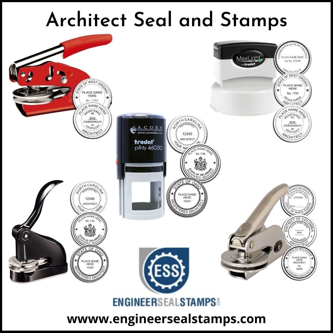 Architect Seal and Stamps (Architectural Stamps) - Engineer Seal Stamps ...