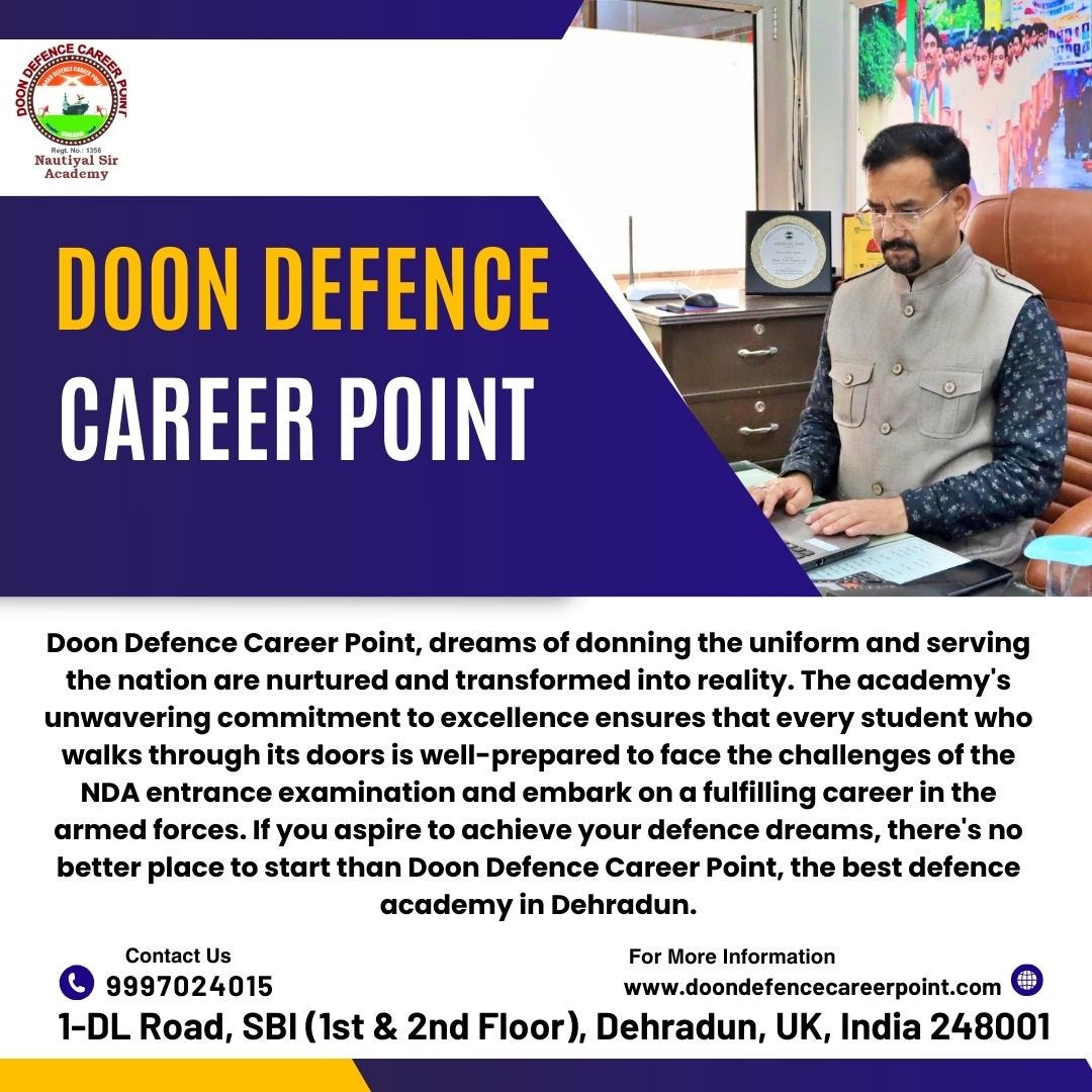 Achieve Your Defence Dreams with Doon Defence Career Point Dehradun’s ...