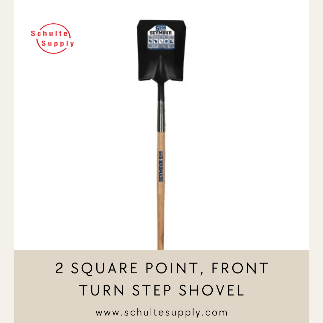 2 Squre Point, Front Turn Step Shovel - Schulte Supply - Medium