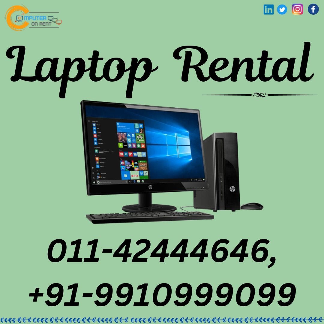 Laptop Rental! 9910999099 - Computer on rent - Medium