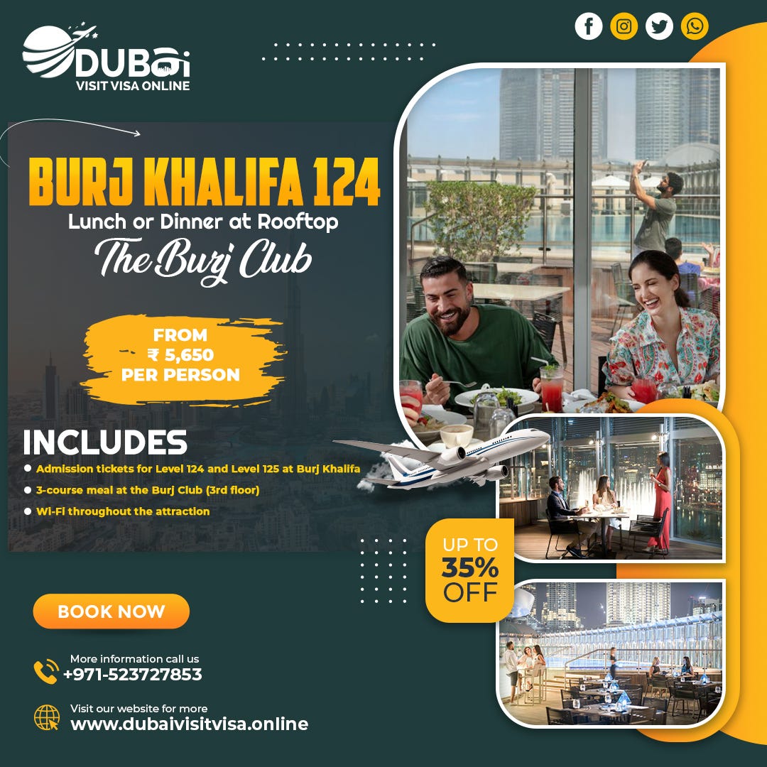 Burj Khalifa 124 & Rooftop Dining: Elevate Your Dubai Experience with ...