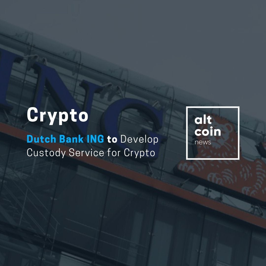 Dutch Bank ING to Develop Custody Service for Cryptocurrencies | by ...