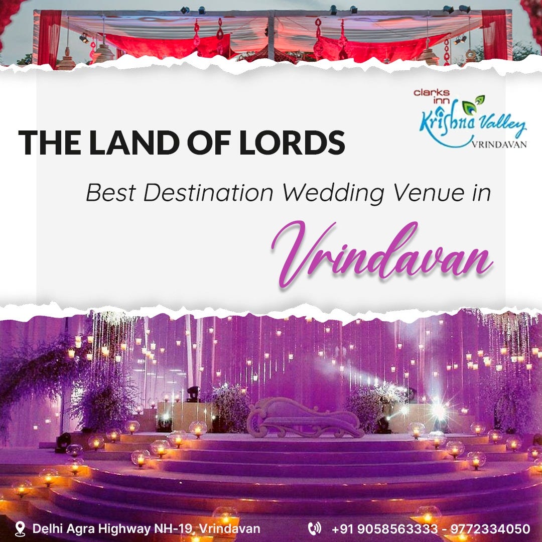 Best Destination Wedding in Mathura | Clarks Inn Krishna Valley Vrindavan ...
