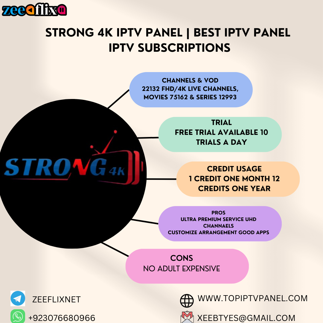 STRONG 4K IPTV RESELLER PANEL 👇🏻Connect with us 👇🏻 WHATSAPP ...