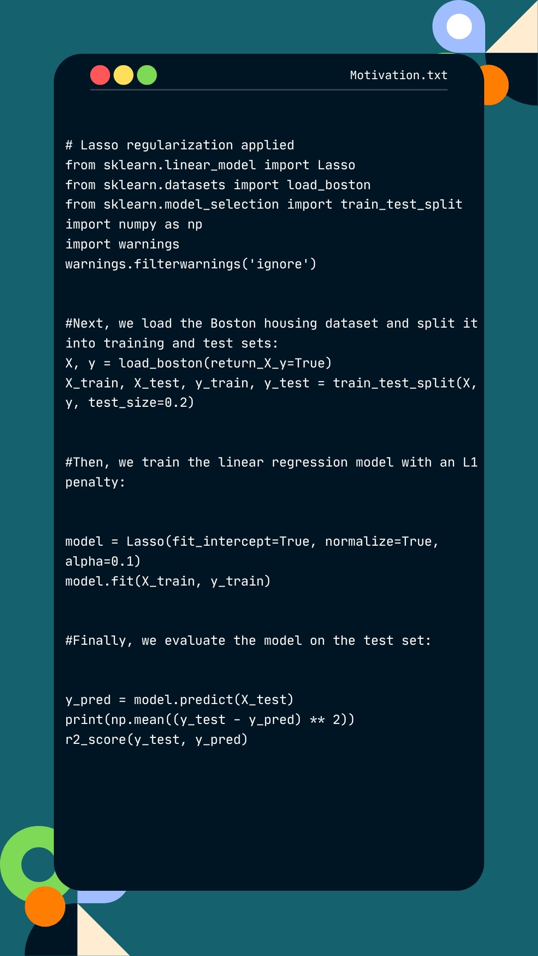 L1 Regularization With Python Implementation By Syed Ameer John Sk Medium