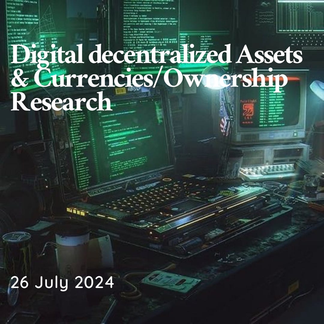 Digital decentralized Assets & Currencies/Ownership Research | by ...