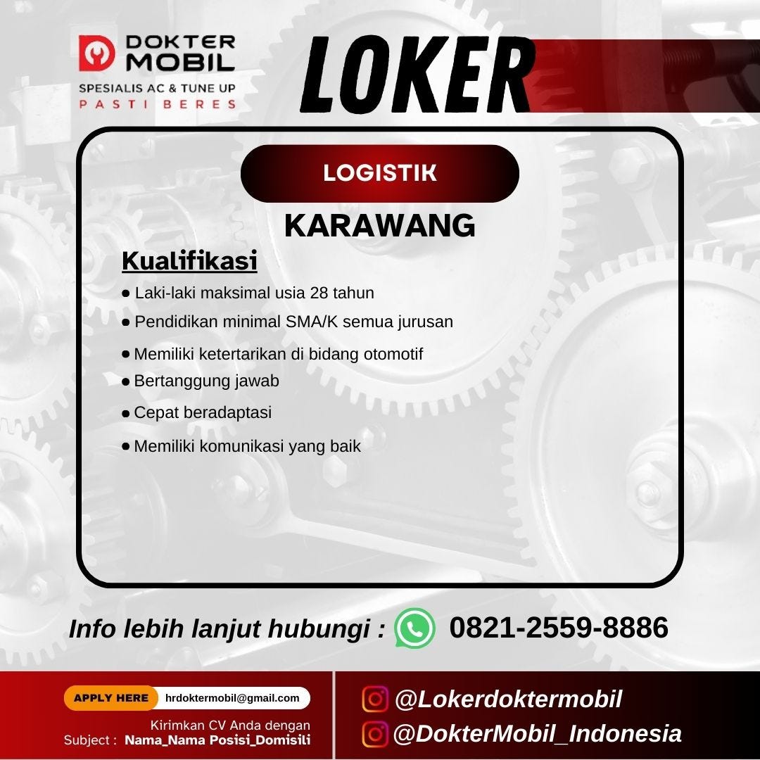 Dibuka Lowongan Kerja Logistik Karawang Terbaru - Loker Dokter Mobil - Medium