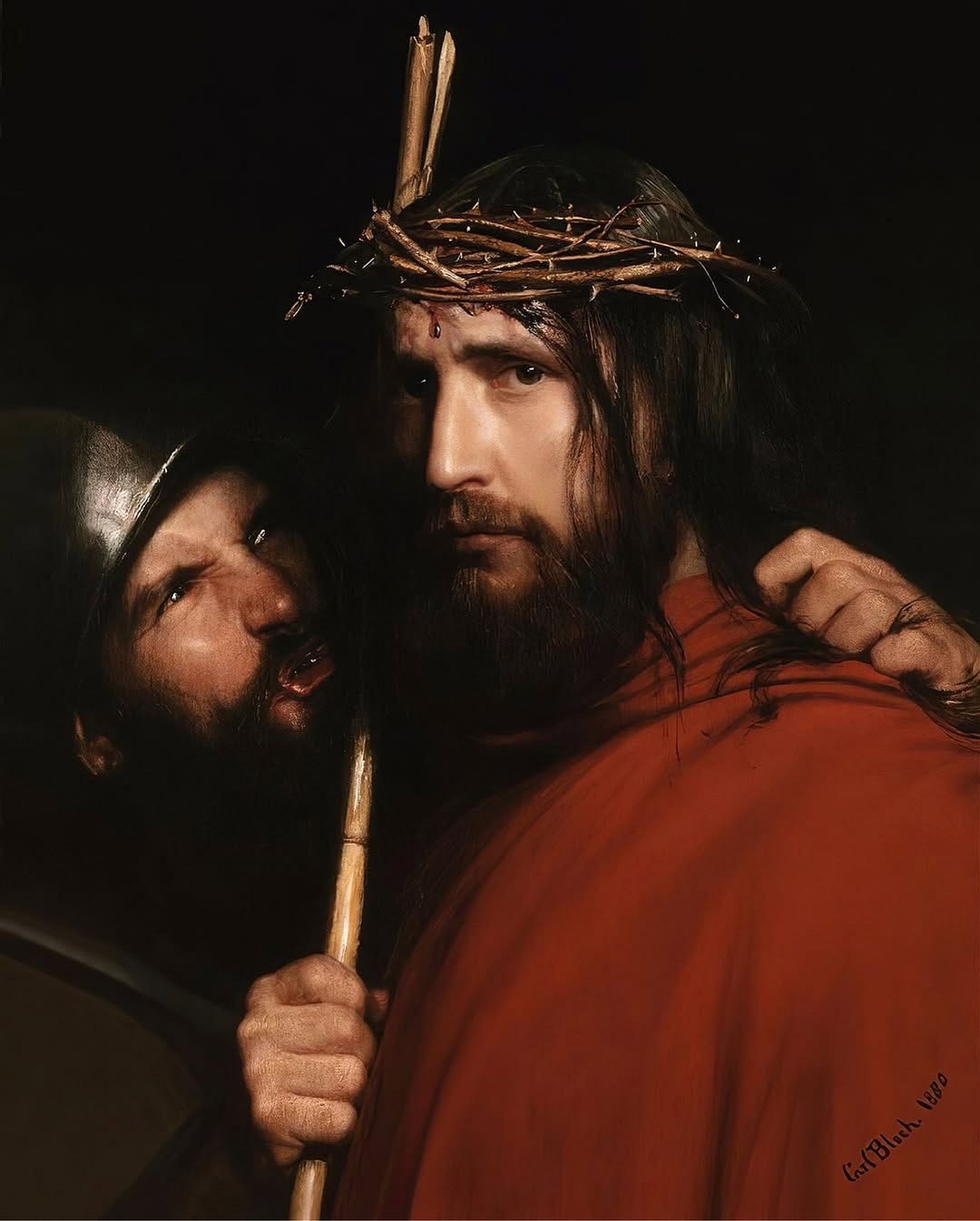 CARL BLOCH — CHRIST WITH MOCKING SOLDIER, 1880 | by Pmamtraveller | Art ...
