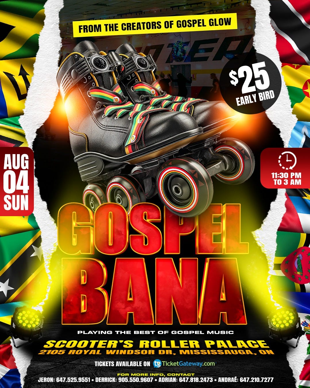 GOSPEL BANA — The 100% Gospel Rollerskating Event - Harry Ajax - Medium