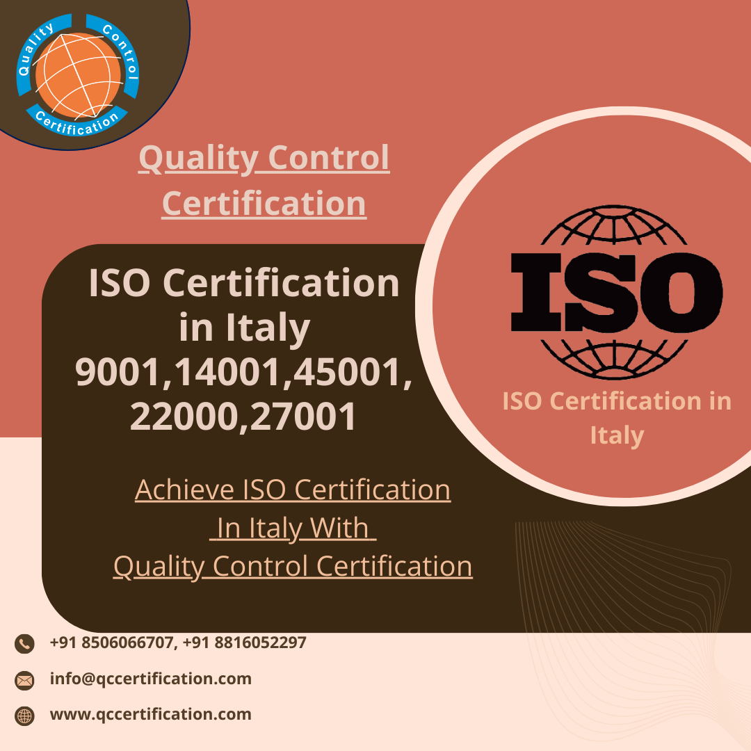 ISO Certification in Italy 9001,14001,45001,22000,27001 - DHRUV ...